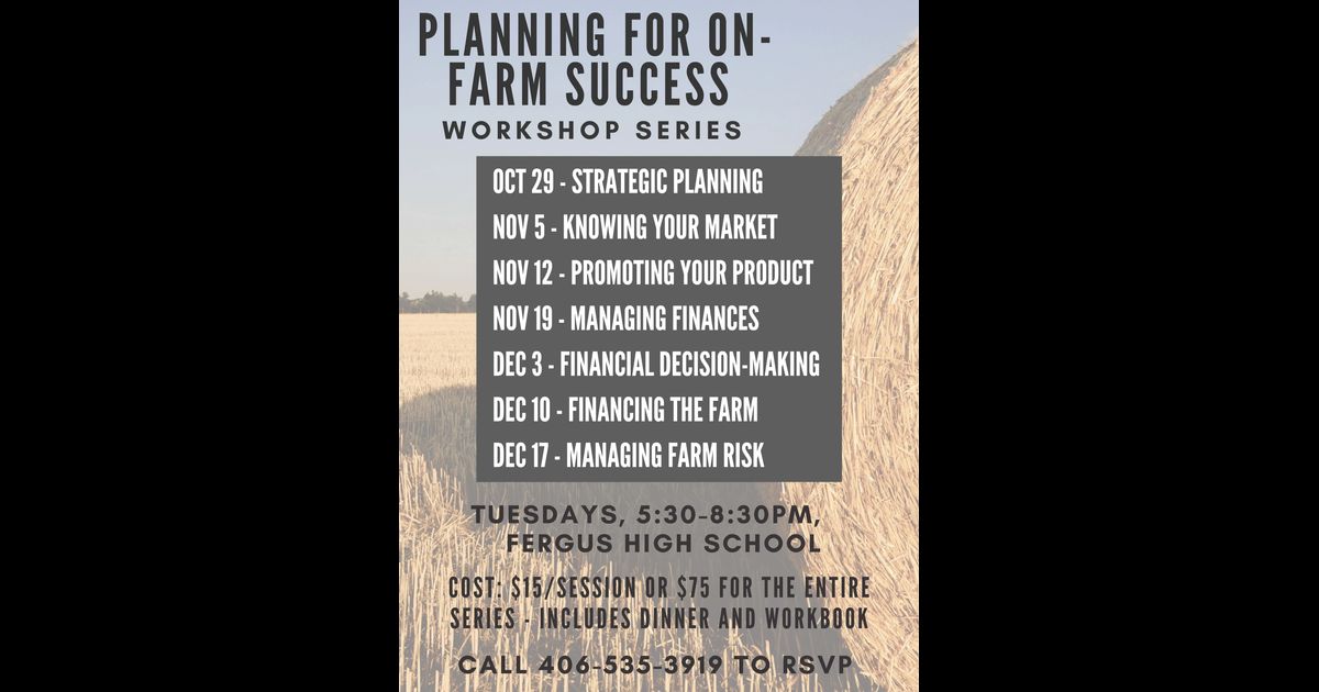 Planning for On-Farm Success